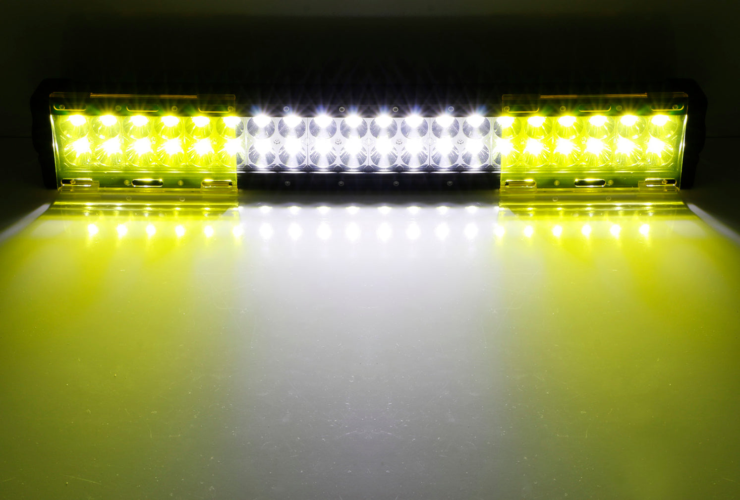 2pc 6" Bright Yellow Colored Double-Row LED Light Bar Lens Protective ...