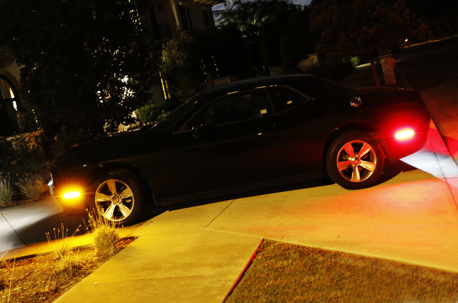 Smoke Lens Amber/Red Full LED Side Markers For 2015-22 Dodge Challenge ...