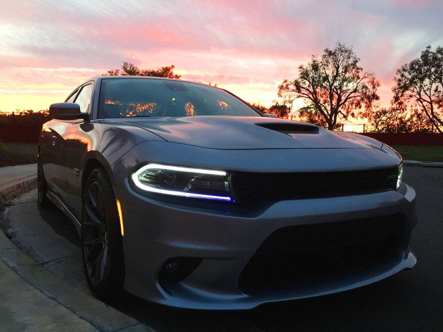 Smoked Lens Amber LED Front Side Marker Lamps Assembly For 2015-23 Dod ...