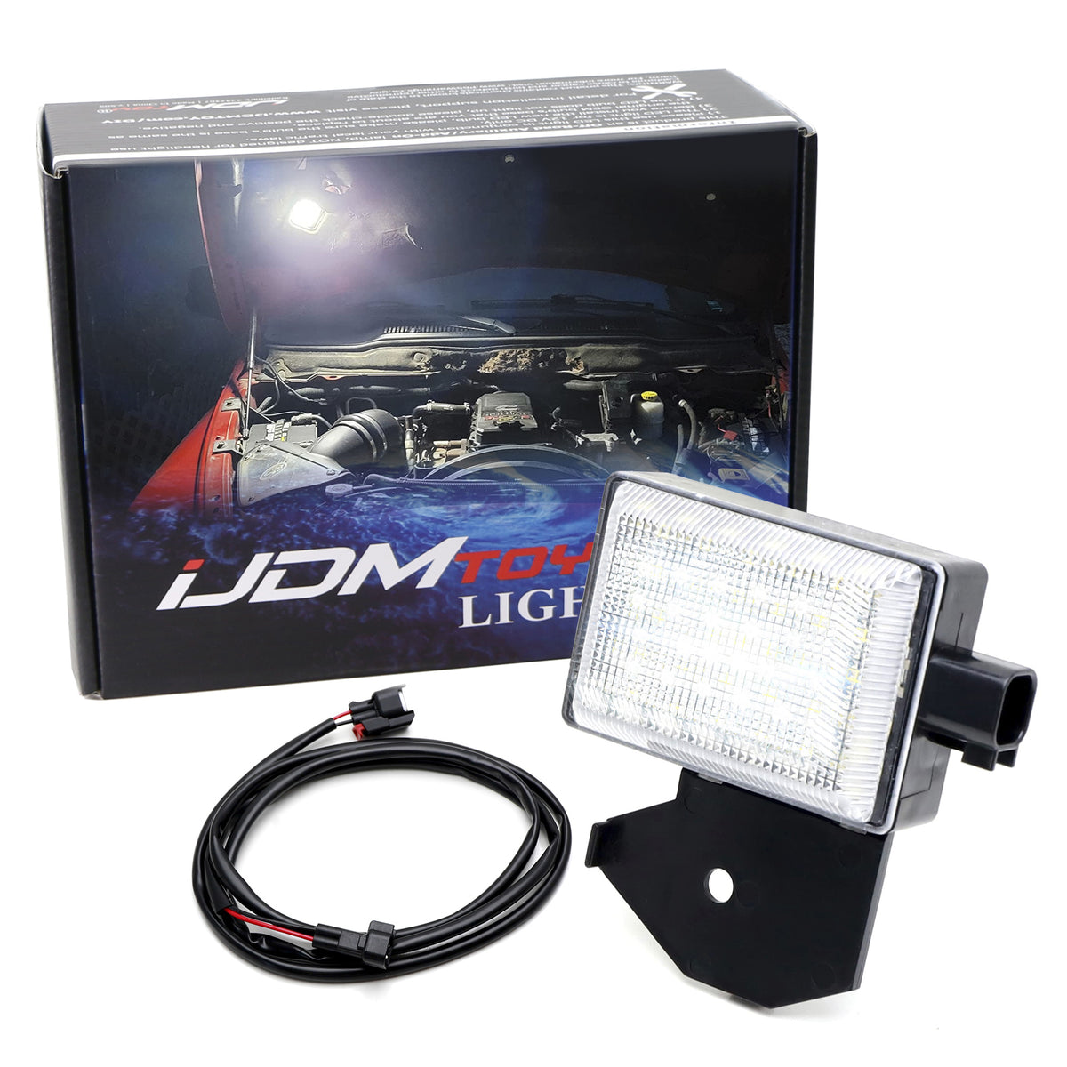 White Full LED Under Hood Light w/5ft Power Cord For Dodge RAM Charger ...