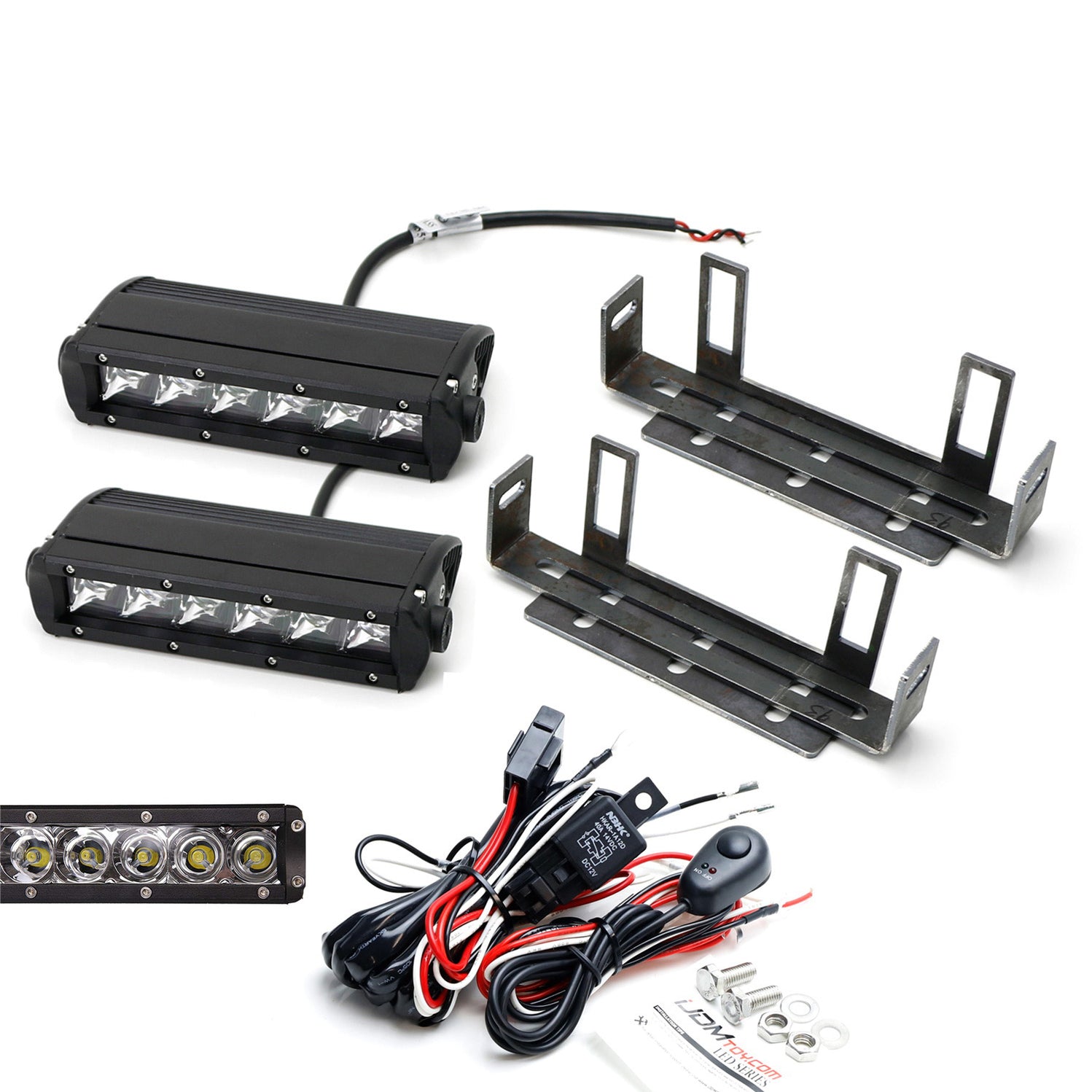 Lower Bumper Mount LED Light Bar w/ Bracket, Wiring For 11-18 Dodge RA ...