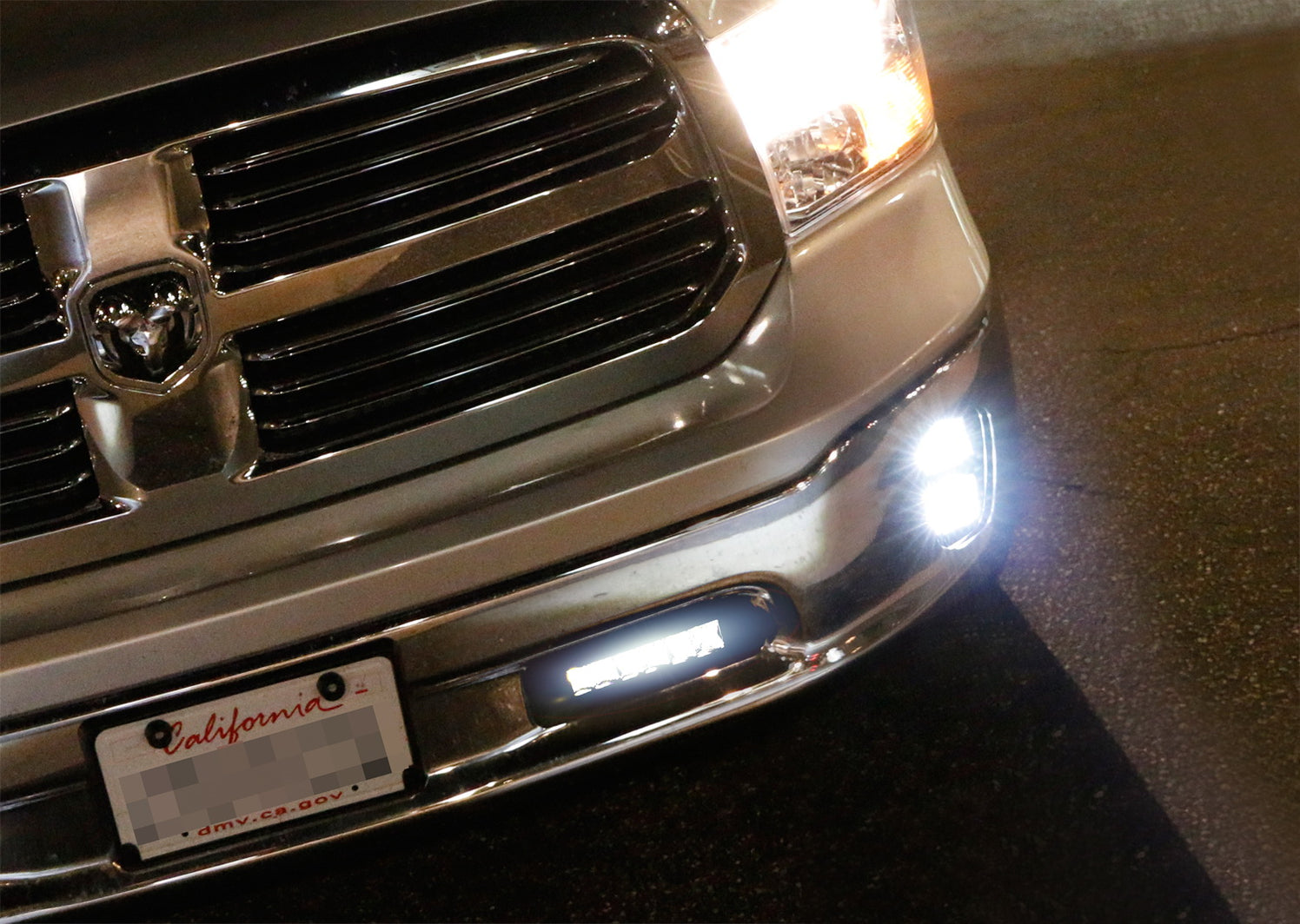 Lower Bumper Mount LED Light Bar w/ Bracket, Wiring For 11-18 Dodge RA ...