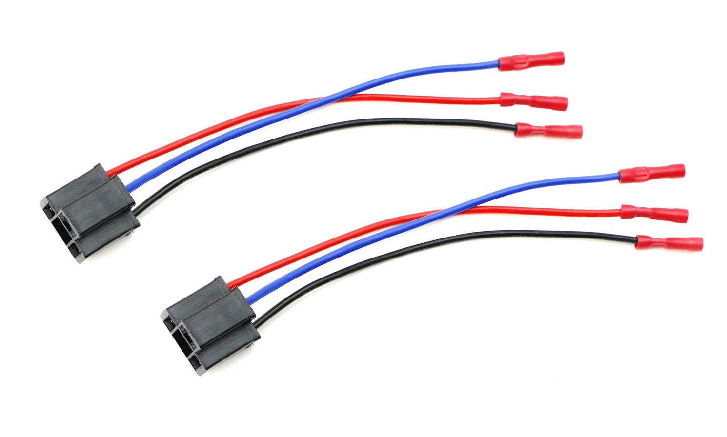 H4 9003 HB2 3-Wire Headlight Plug Adapter Pigtails w/ Painless Butt Co ...