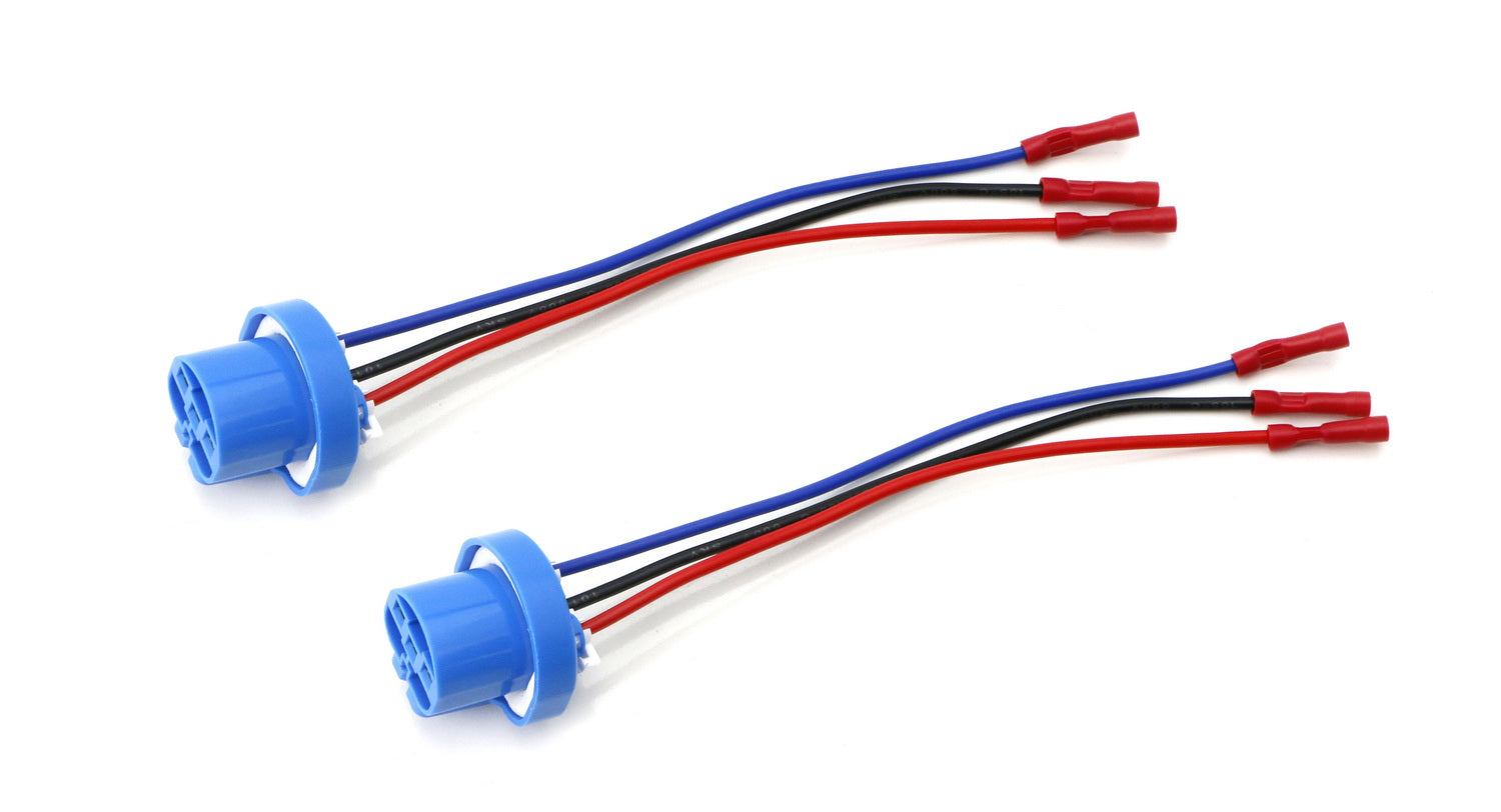 9004 9007 HB5 3-Wire Headlight Plug Adapter Pigtails w/ Painless Butt ...