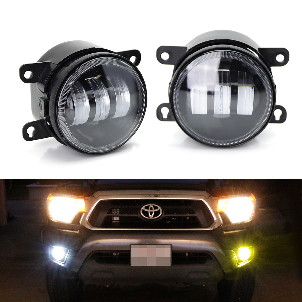 White/Yellow Dual Color 20W High Power LED Fog Light Kit For Honda Nis ...