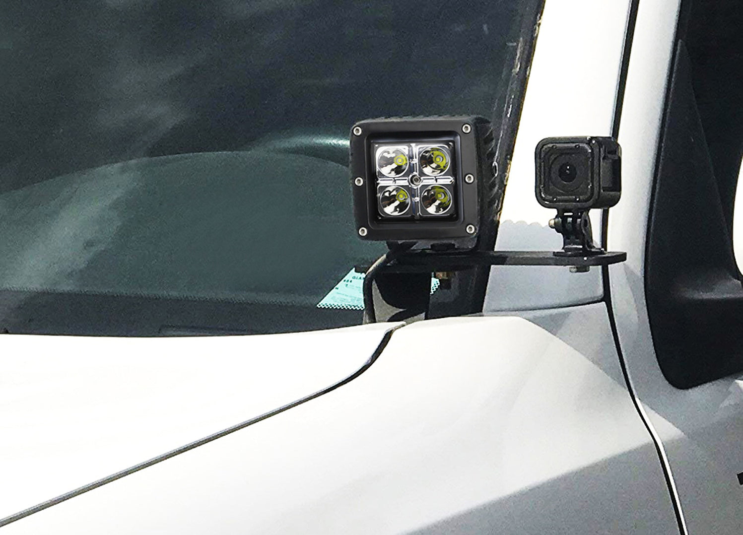 Double Ditch Light Extension Mounting Brackets w/Dual DTP Connector Sp ...