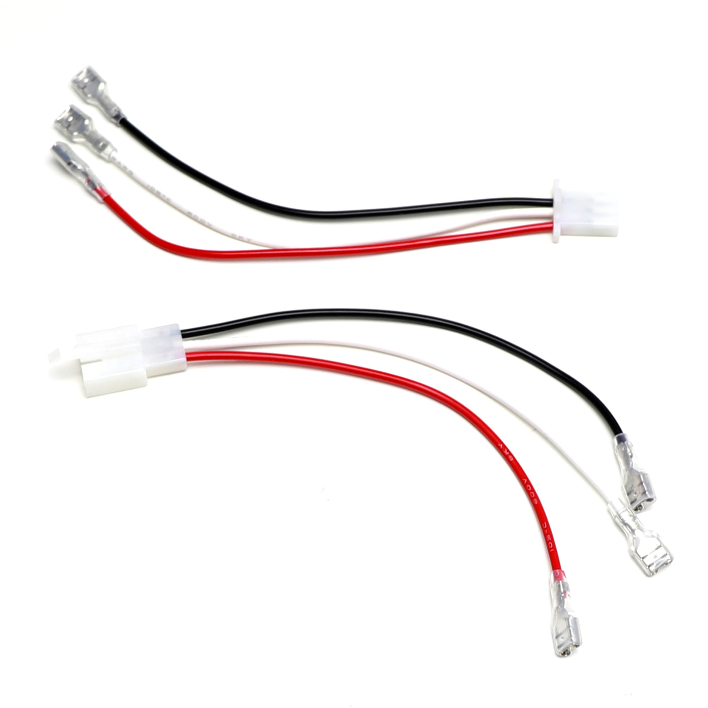 Pair 3-Prong Male/Female Connector Wiring Harness w/Female Quick Disco ...