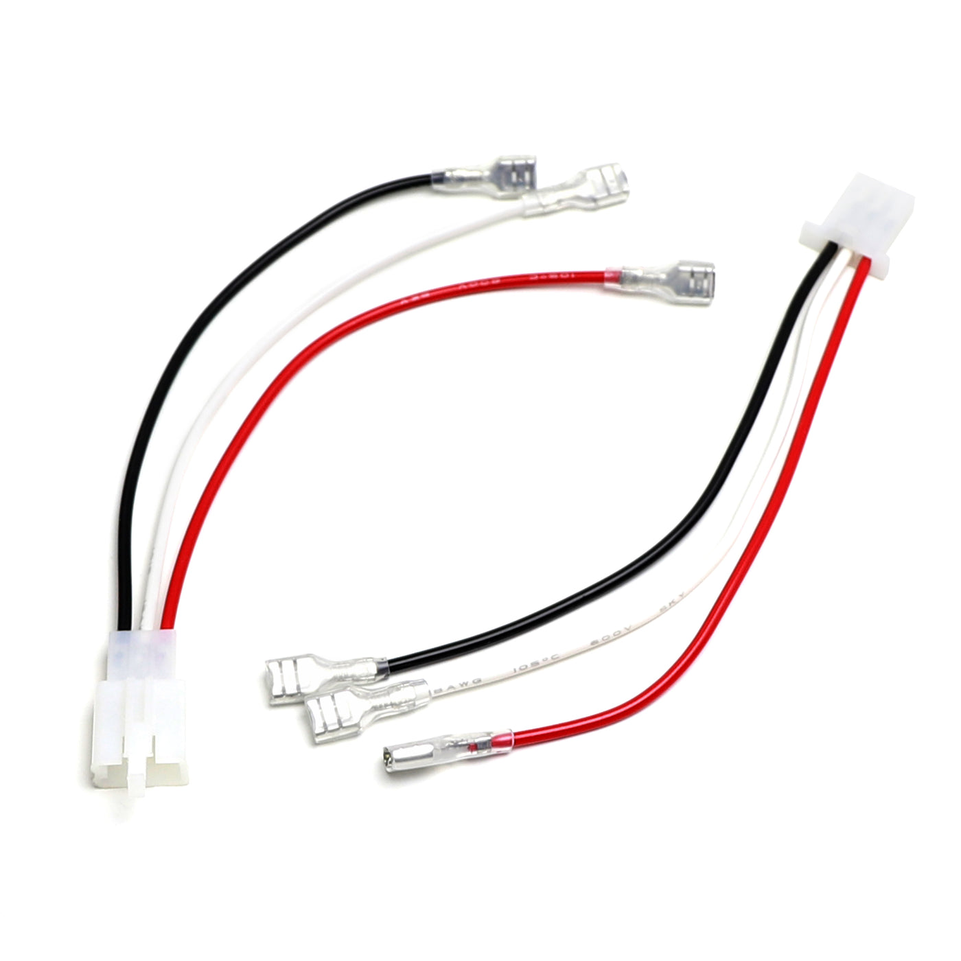 Pair 3-Prong Male/Female Connector Wiring Harness w/Female Quick Disco ...