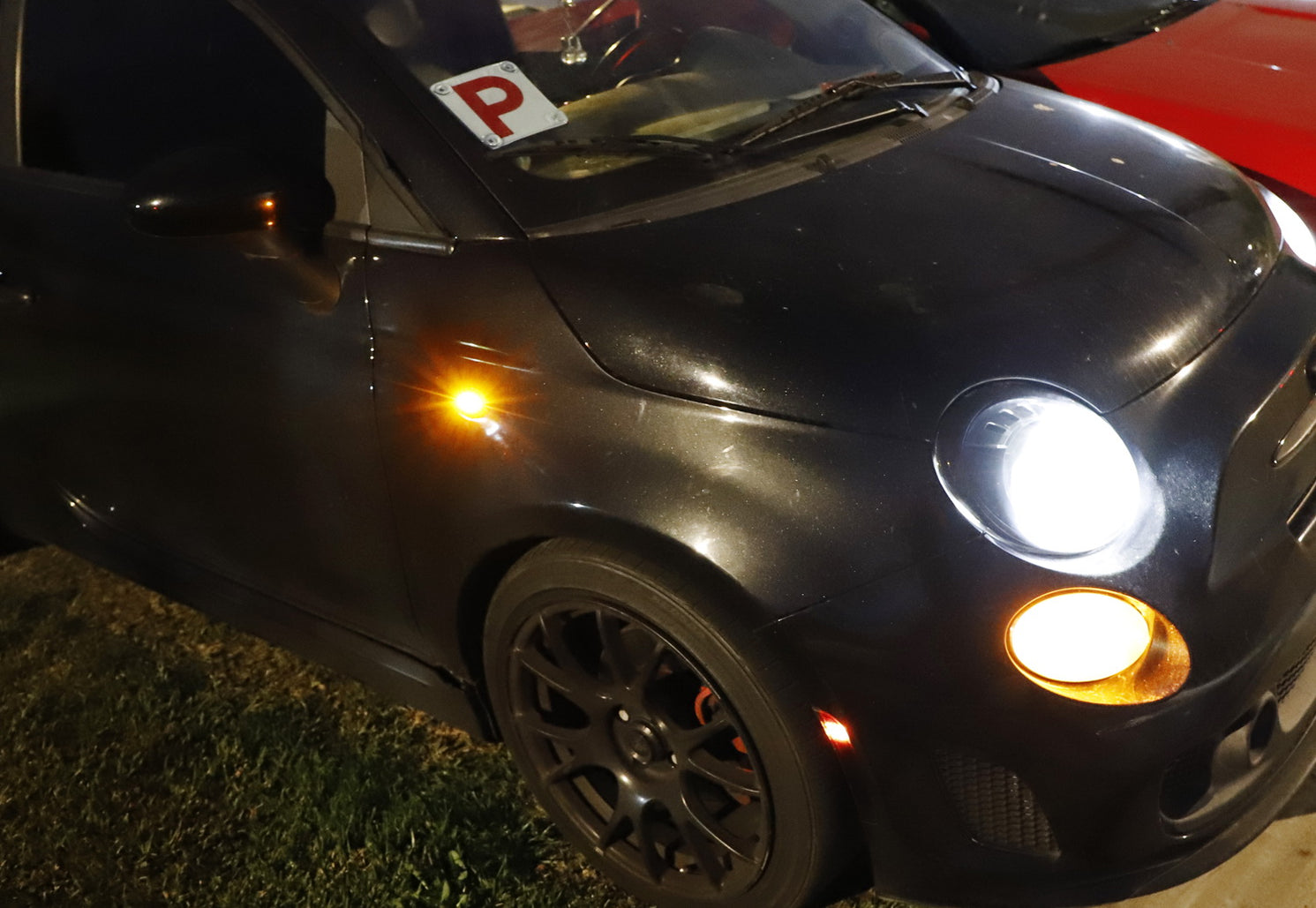 Fiat 500 500e 500c AbarthClear Lens Amber Full LED Side Marker Lights ...