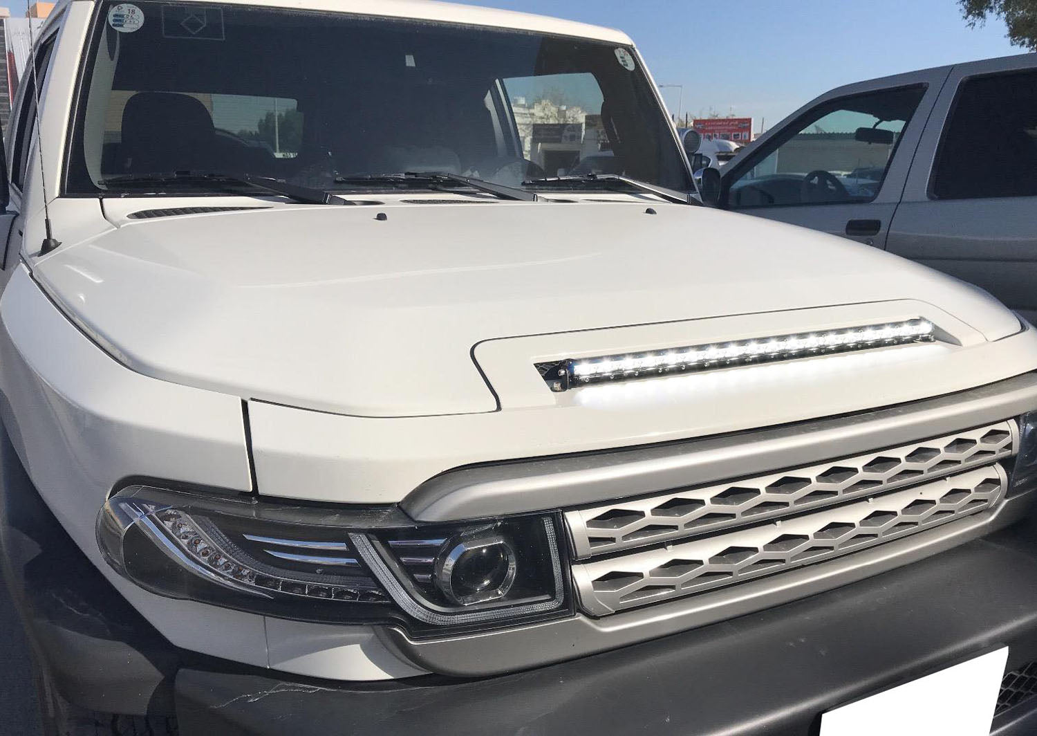 Toyota FJ Cruiser Hood Scoop Mount 25" LED Light Bar w/Brackets Wiring ...