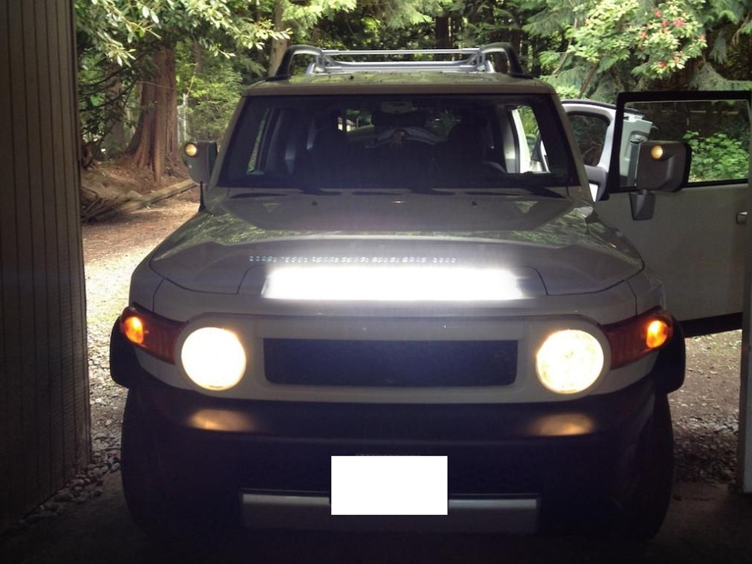 Toyota FJ Cruiser Hood Scoop Mount 25" LED Light Bar w/Brackets Wiring ...