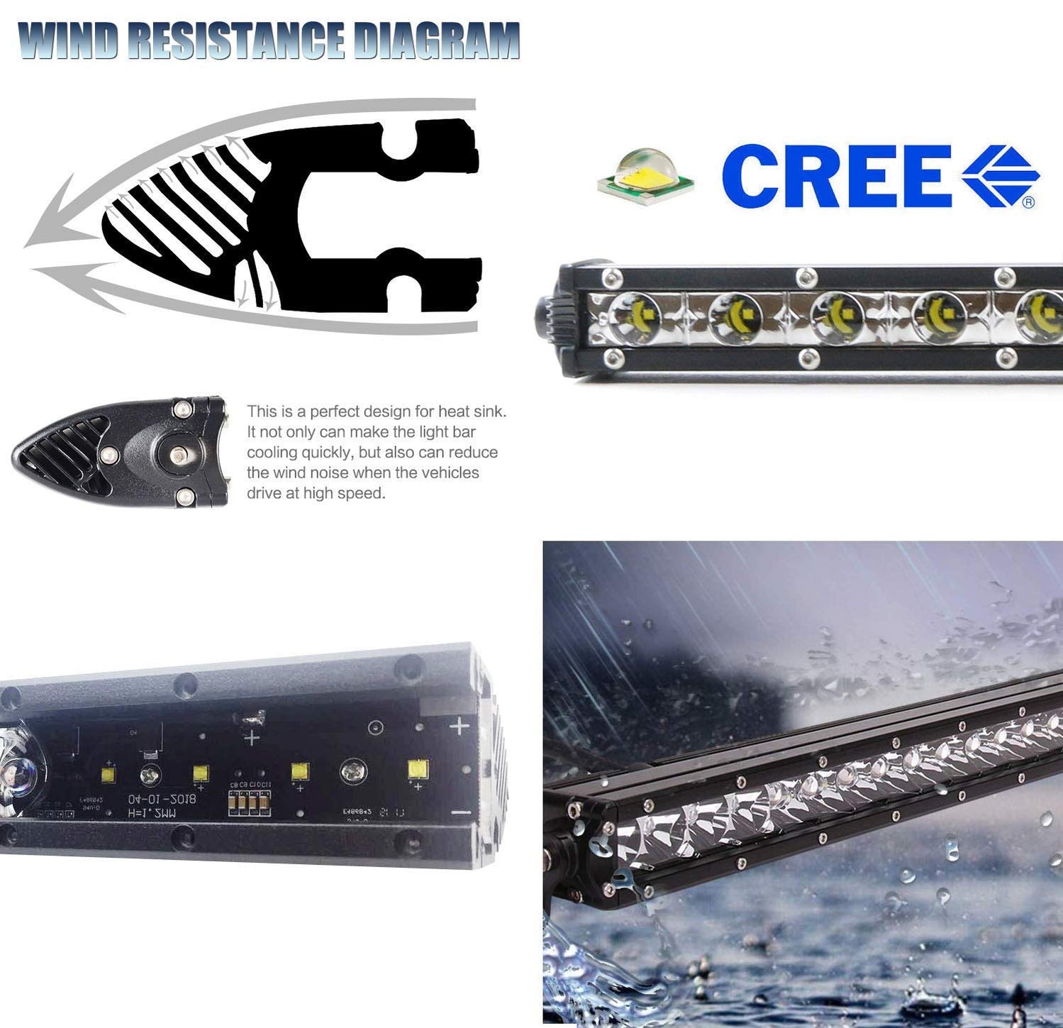 Front Grille LED Light Bar w/ Front Grill Mount, Wire For 18-20 Ford F ...