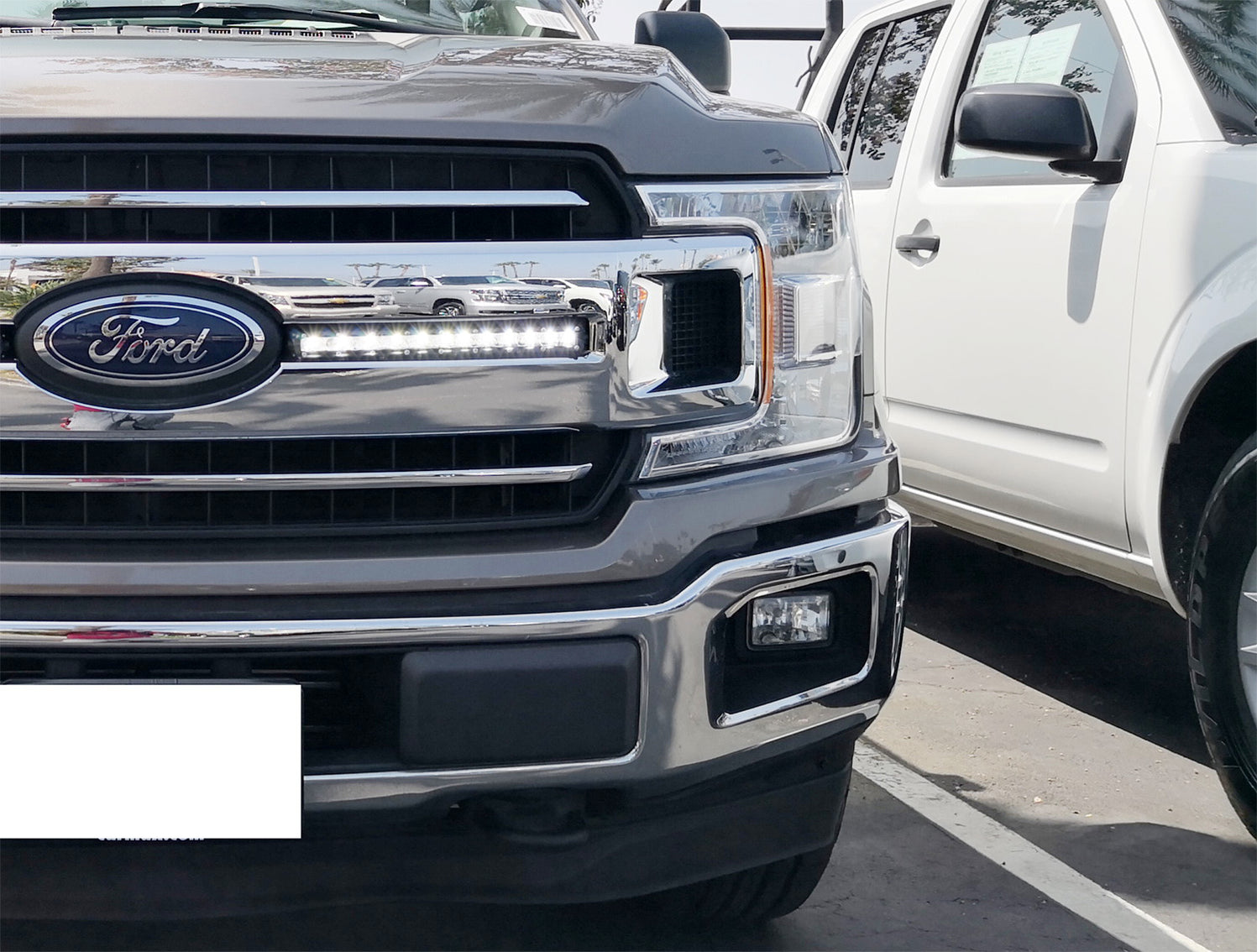Front Grille LED Light Bar w/ Front Grill Mount, Wire For 18-20 Ford F ...