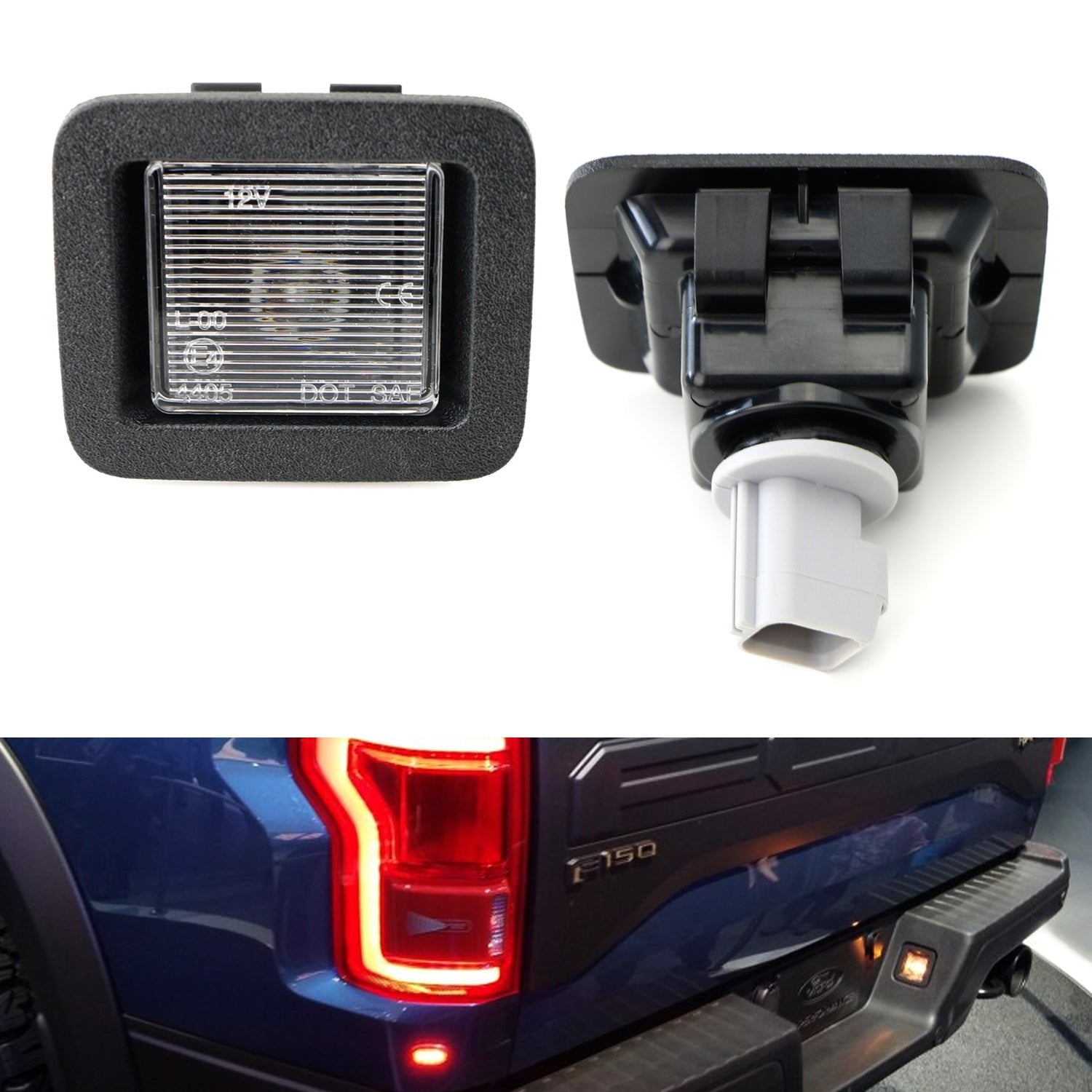 OE-Replace Clear Lens License Plate Lamps Assy For 15-20 Ford F150, 17 ...