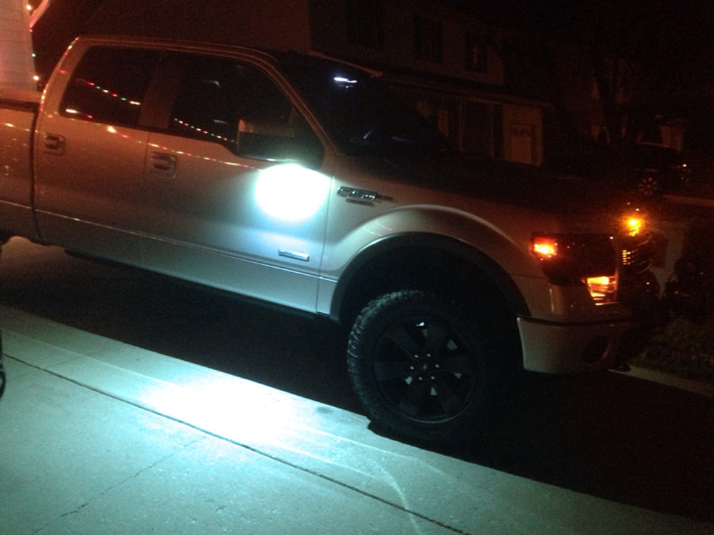 Ice Blue Full LED Side Mirror Puddle Lights For Ford F150 Edge Flex Ta ...