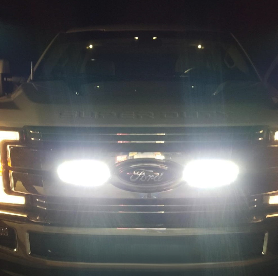 30W CREE LED Light Bars w/ Front Grille Bracket Wirings For 17-19 Ford ...