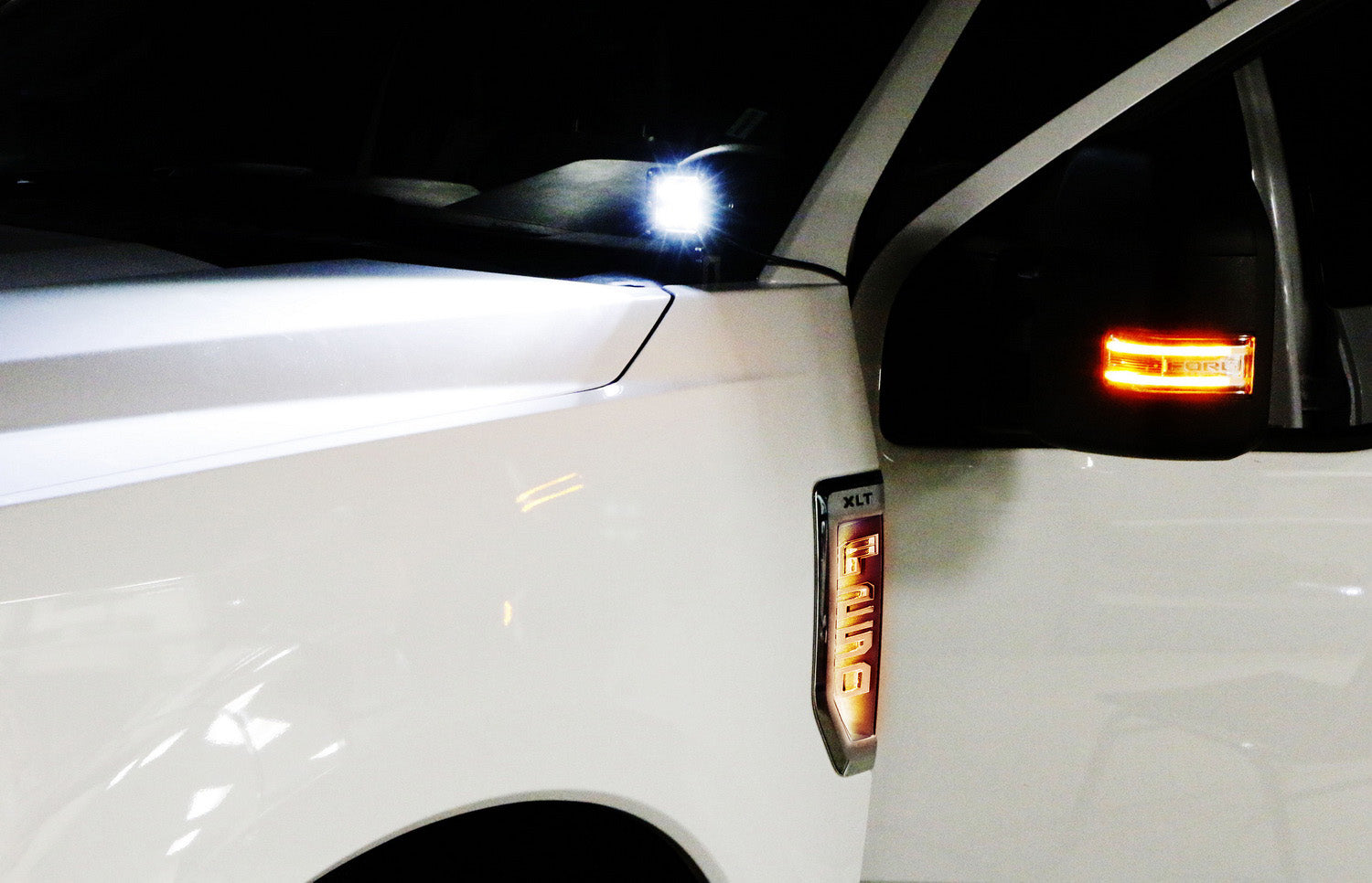Amber LED Background Illumination Kit 17-22 F250 F350 F450 Side Fender ...