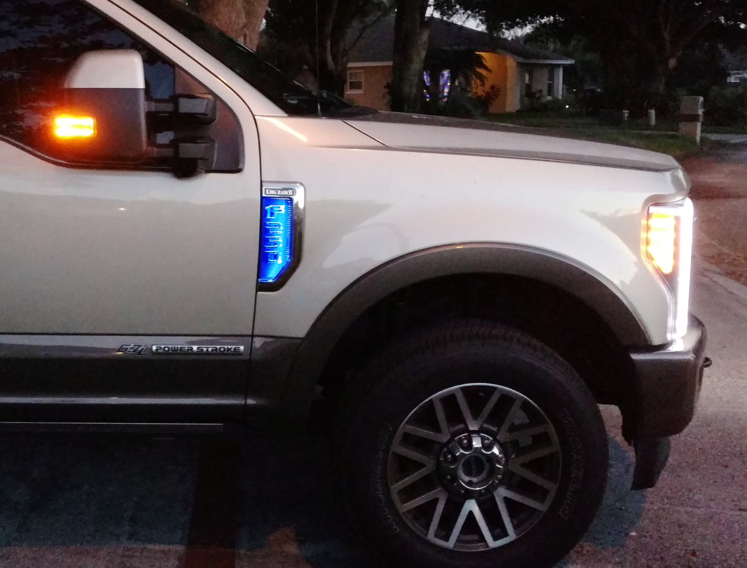 Blue LED Background Illumination Kit 2017-2022 F250 F350 F450 Side Fen ...