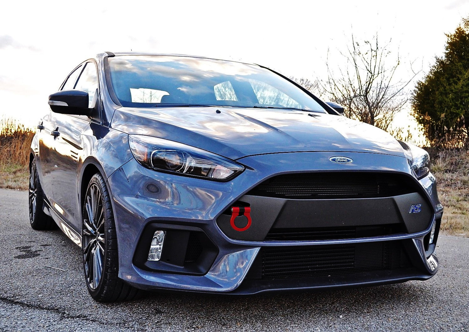 Sports Red Track Racing Style Tow Hook Ring For 2016-18 Ford Focus RS ...