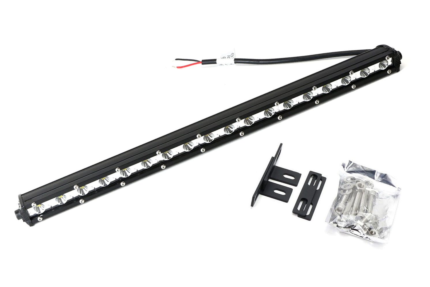 20" Ultra Slim LED Light Bar w/Behind Grill Mount, Wiring For 15-23 Fo ...