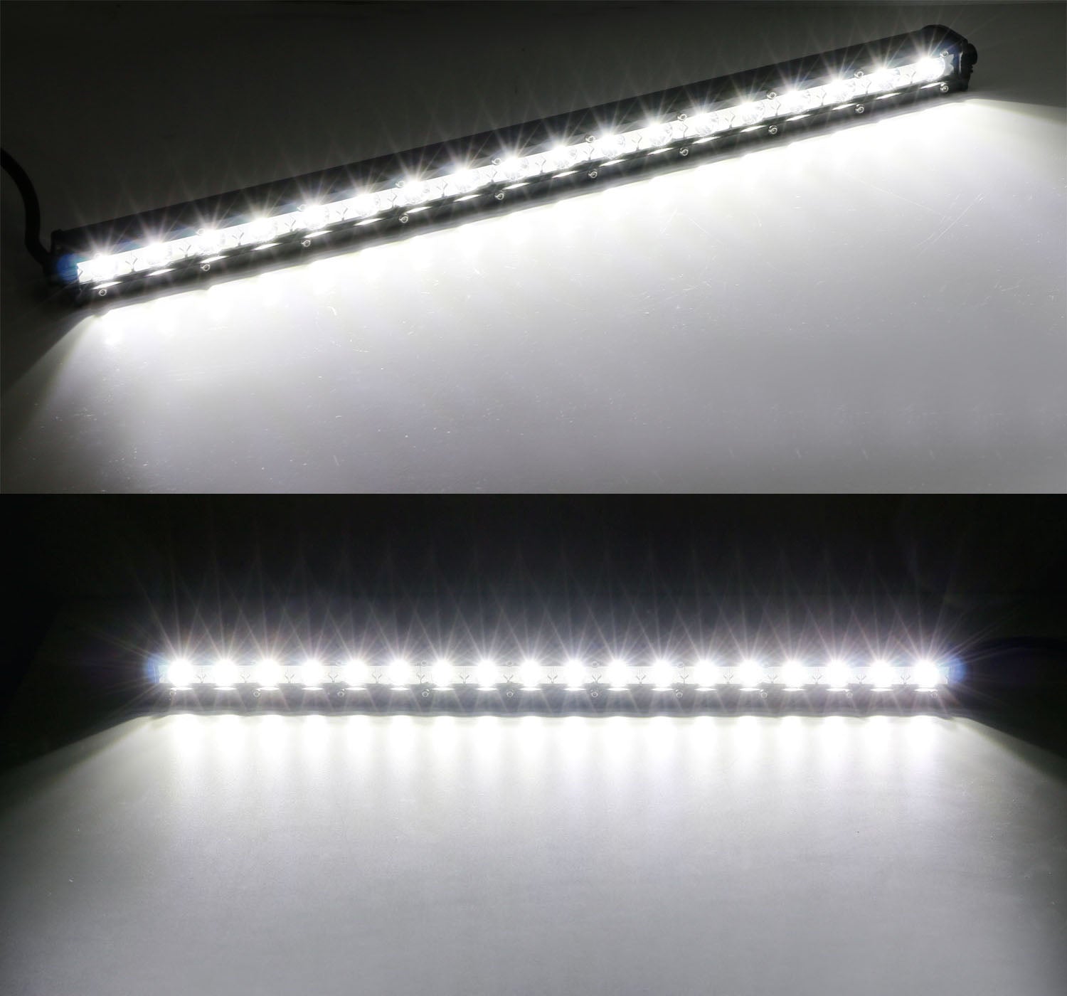 20" Ultra Slim LED Light Bar w/Behind Grill Mount, Wiring For 15-23 Fo ...