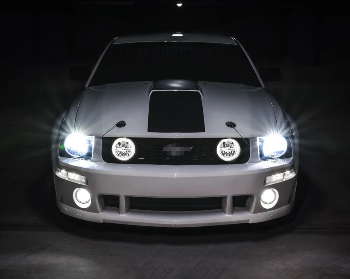 30W Rally Racing Style Grille Fit LED Halo Ring Fog Lamp For 05-09 For ...