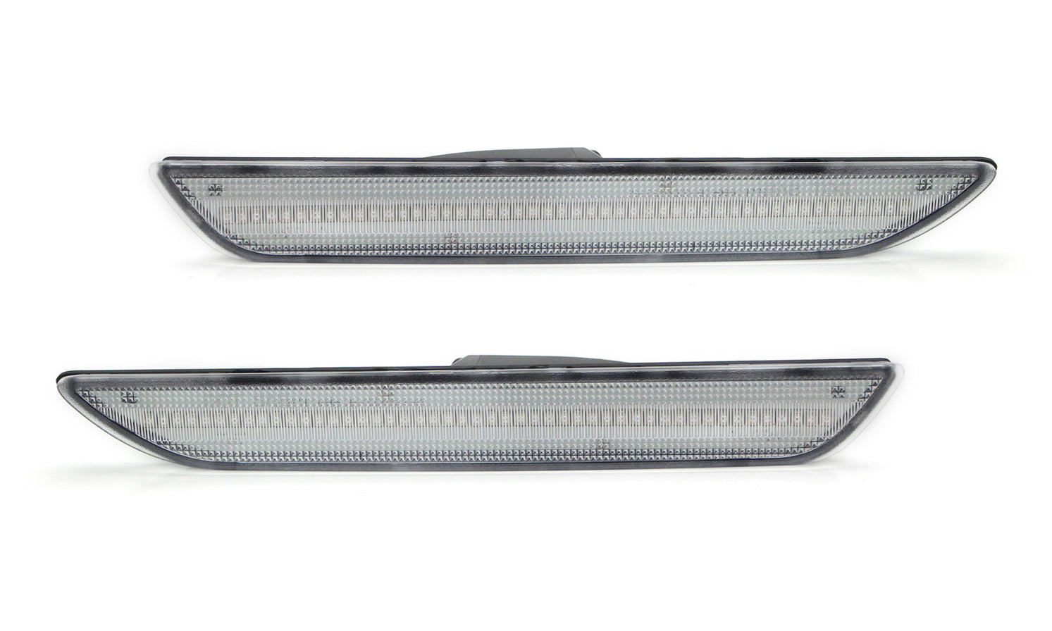 Clear Lens LED Rear Side Marker Lamps w/ Red LED Lights For 2015-23 Fo ...