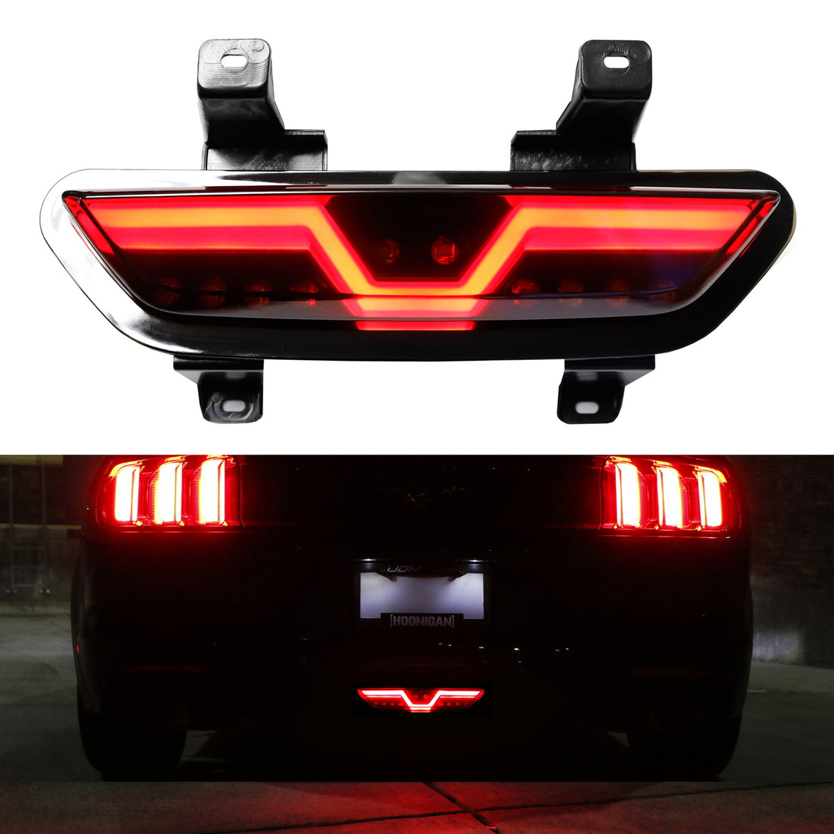 Smoked Lens LED Reverse Light/F1 Strobe Rear Fog Lamp For 15-17 Ford M ...