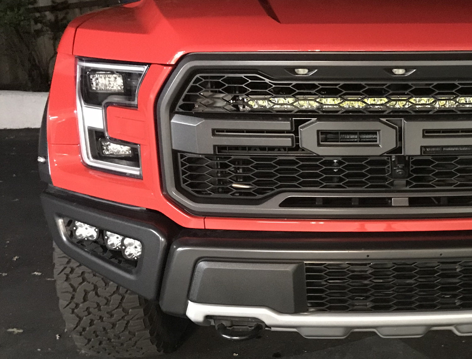 150W 30" LED Light Bar w/ Hidden Behind Grill Mounts, Wiring For 2017 ...
