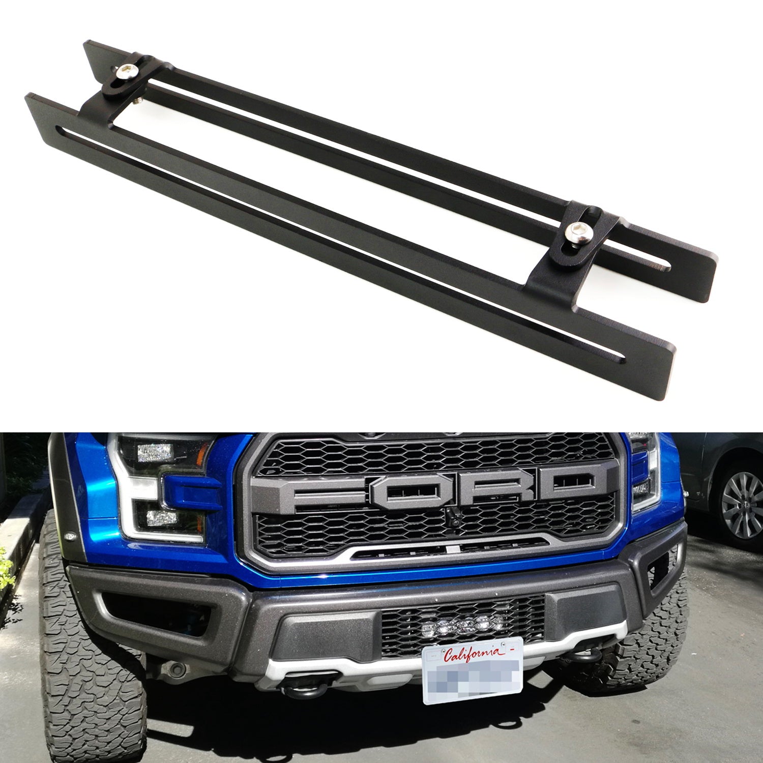 Ford Raptor Grille Insert Mount License Plate Bracket Relocation Kit ...