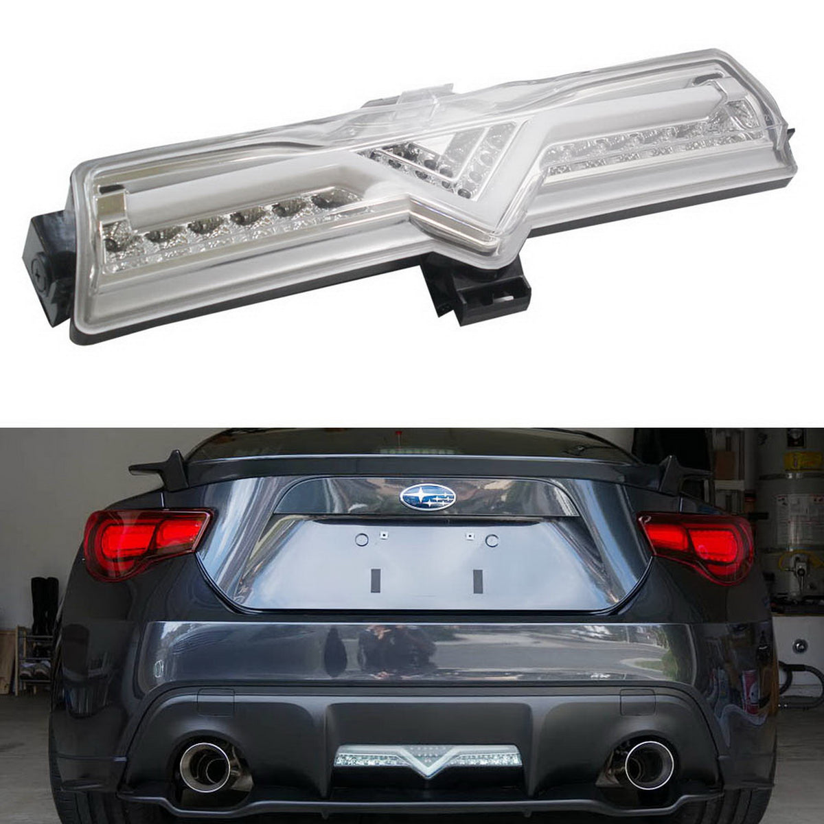 CLear LED Rear Bumper Reverse Brake Fog Light Lamp For Scion FRS 86 Su ...