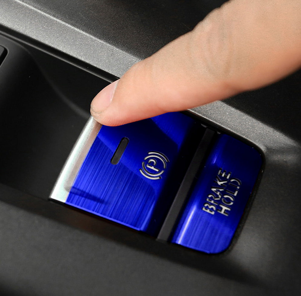 Blue Aluminum Hand Brake Release Button Decoration Cover For 18-22 Hon ...