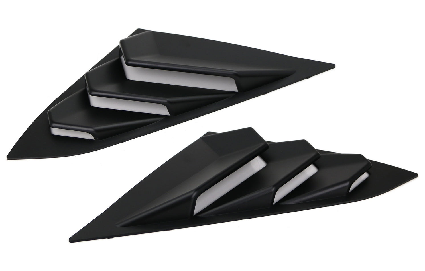 Black Racing Style Rear Side Window Scoop Air Vent/Louver For 16-21 Ci ...
