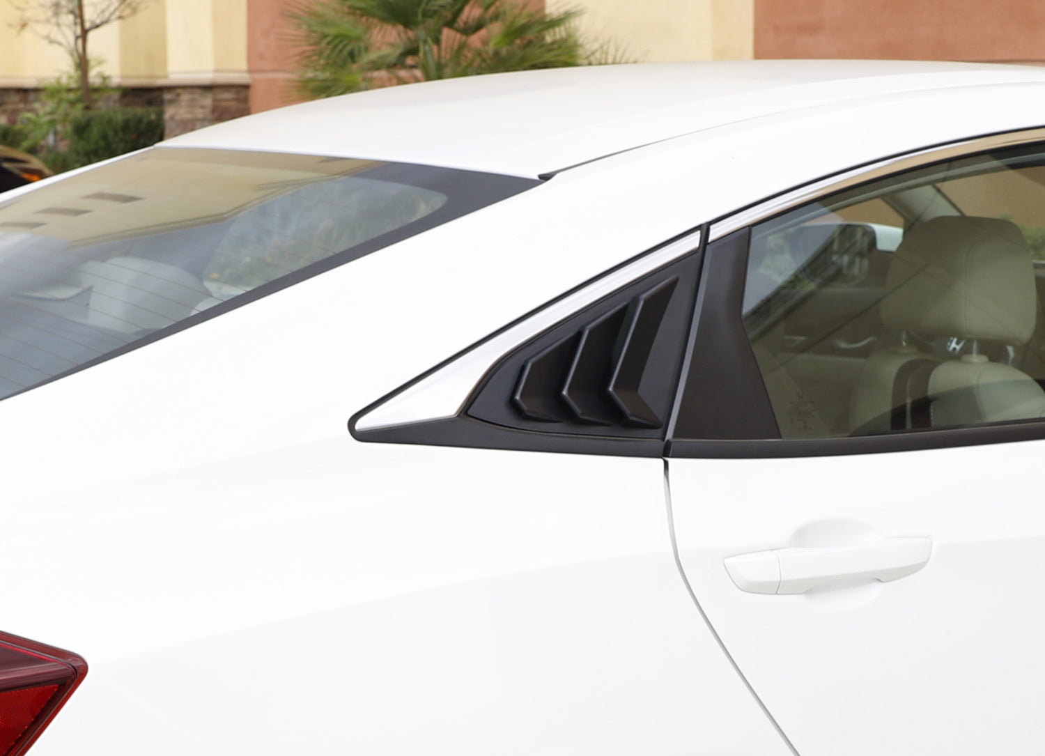 Black Racing Style Rear Side Window Scoop Air Vent/Louver For 16-21 Ci ...