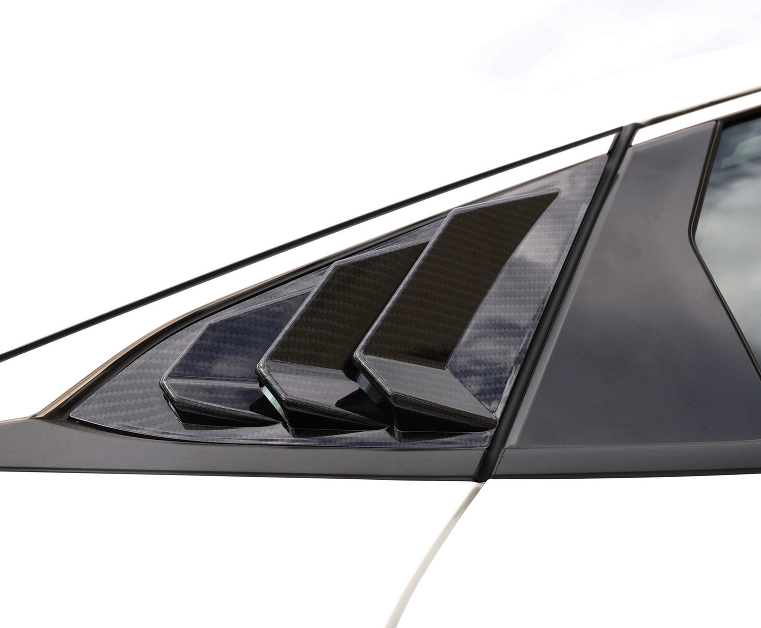 Carbon Fiber Racing Rear Side Window Scoop Air Vent/Louver For 16-21 C ...