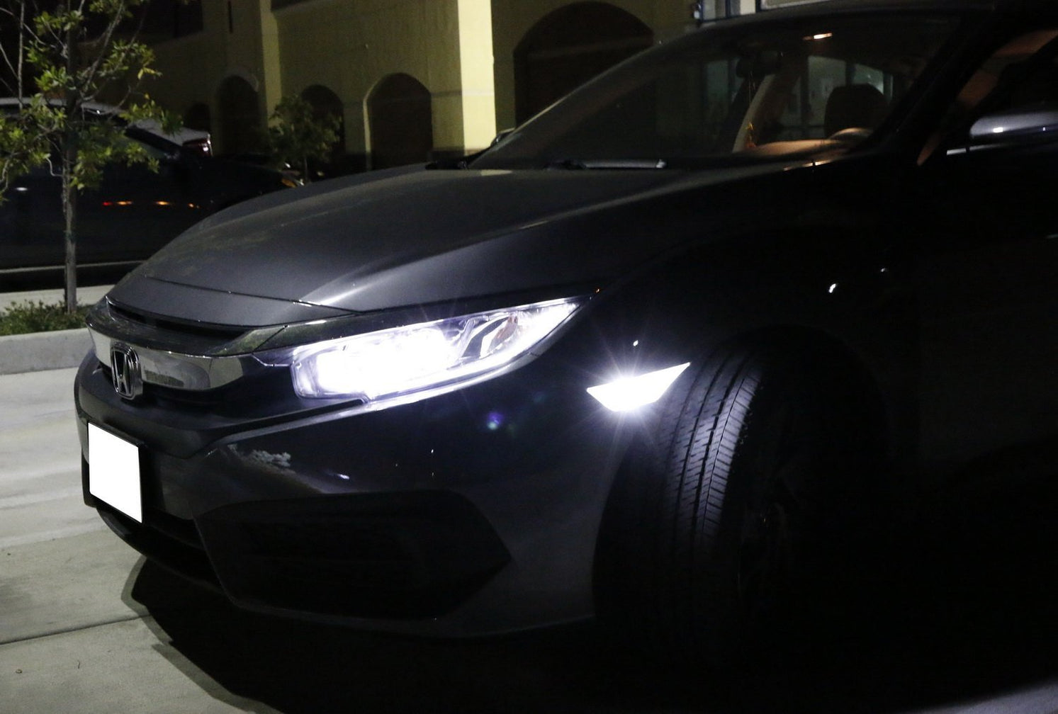 JDM Smoked Lens Side Marker Lamps w/White LED Bulbs For 16+ 10th Gen H ...