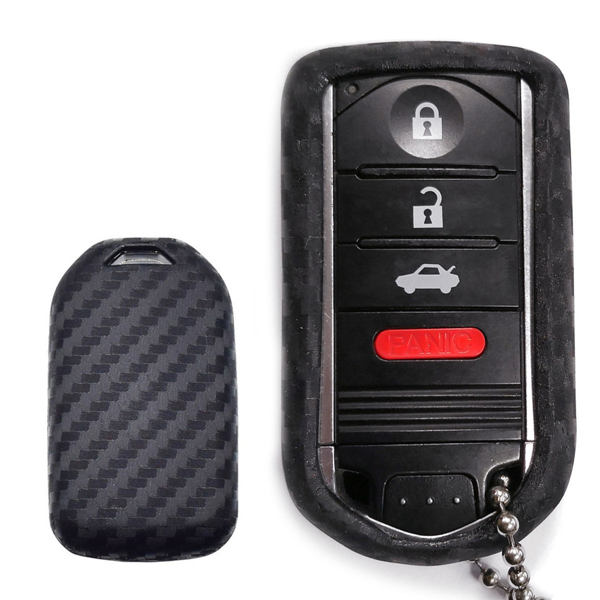 Carbon Fiber Soft Silicone Key Fob Cover For Acura ILX TL RDX ZDX 3/4 ...