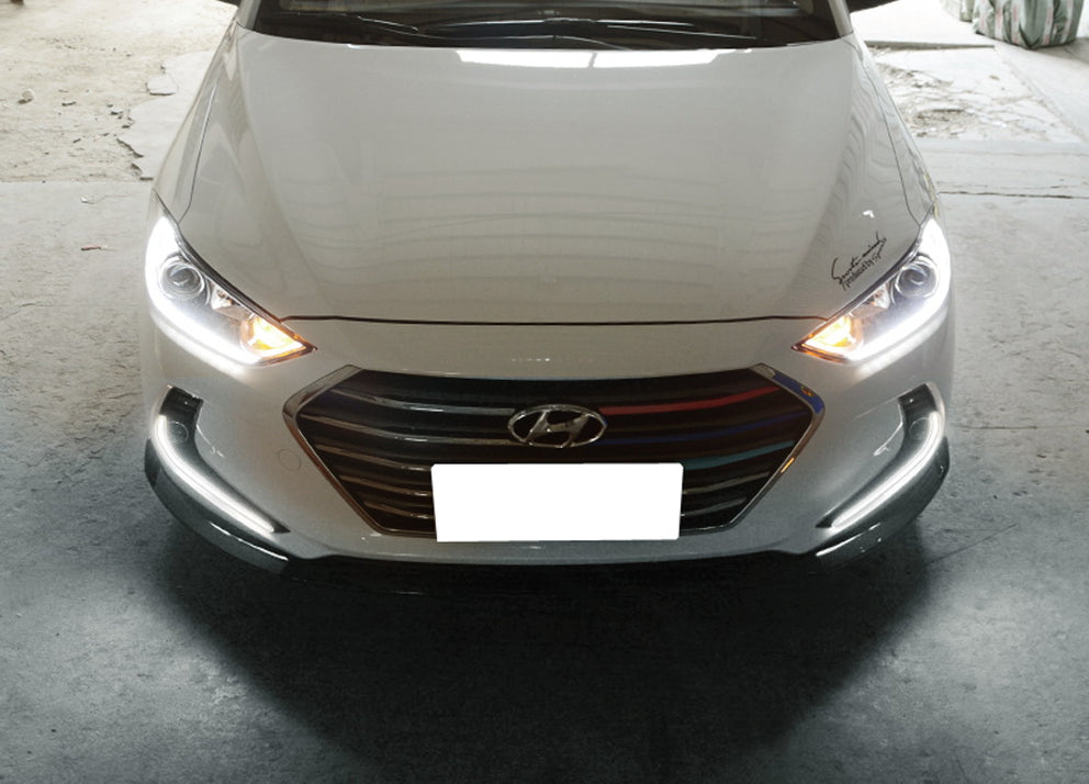 KDM Style Lower Bumper LED Daytime Running Lights For 2017-2018 Hyunda ...