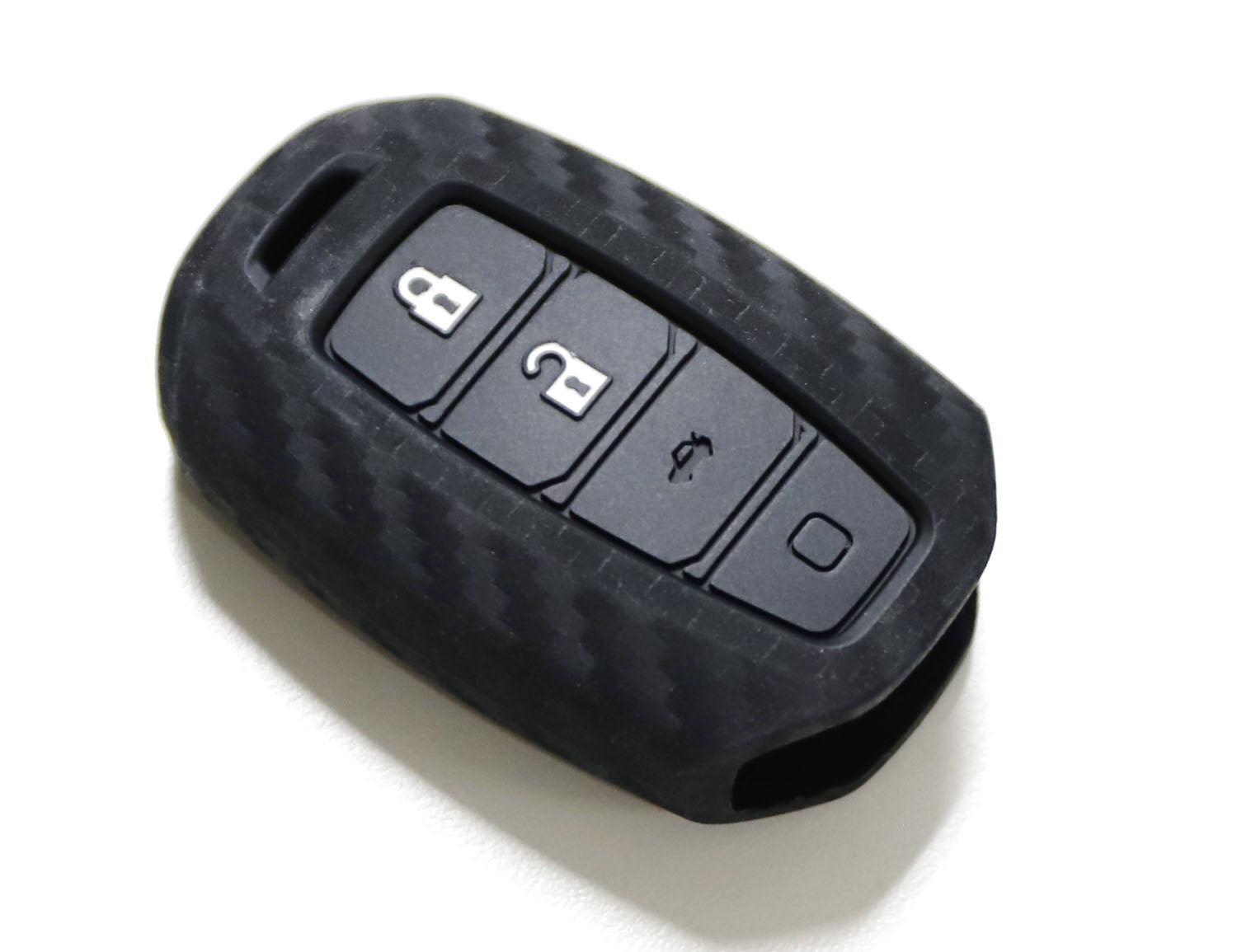 Carbon Fiber Soft Silicone Key Fob Cover For Hyundai Kona Veloster Ela ...