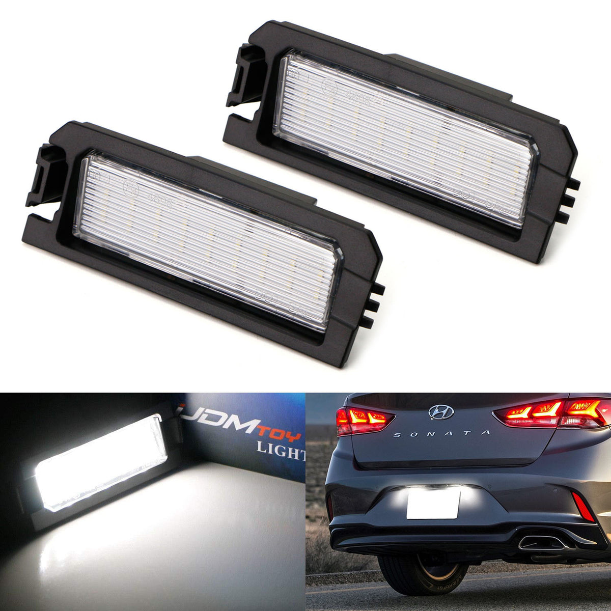 18-SMD LED License Plate Light Kit For Hyundai Sonata Elantra Veloster ...
