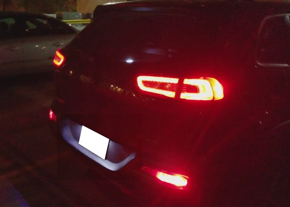 LED Rear Bumper Reflector Rear Fog Light Kit w/Red LED Bulbs For 14-18 ...