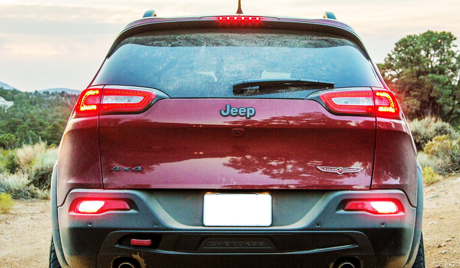 LED Rear Bumper Reflector Rear Fog Light Kit w/Red LED Bulbs For 14-18 — iJDMTOY.com