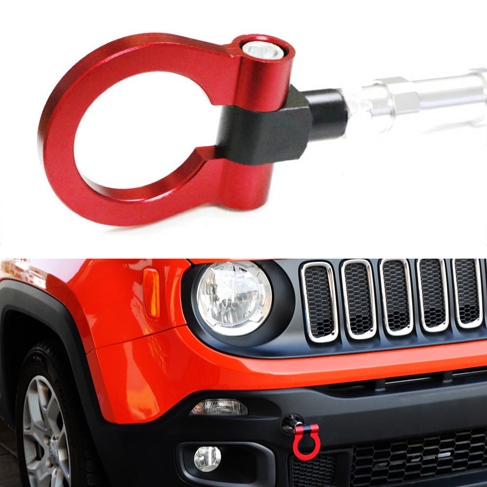 Sports Red Track Racing Style Aluminum Tow Hook Ring For 2015-up Jeep ...