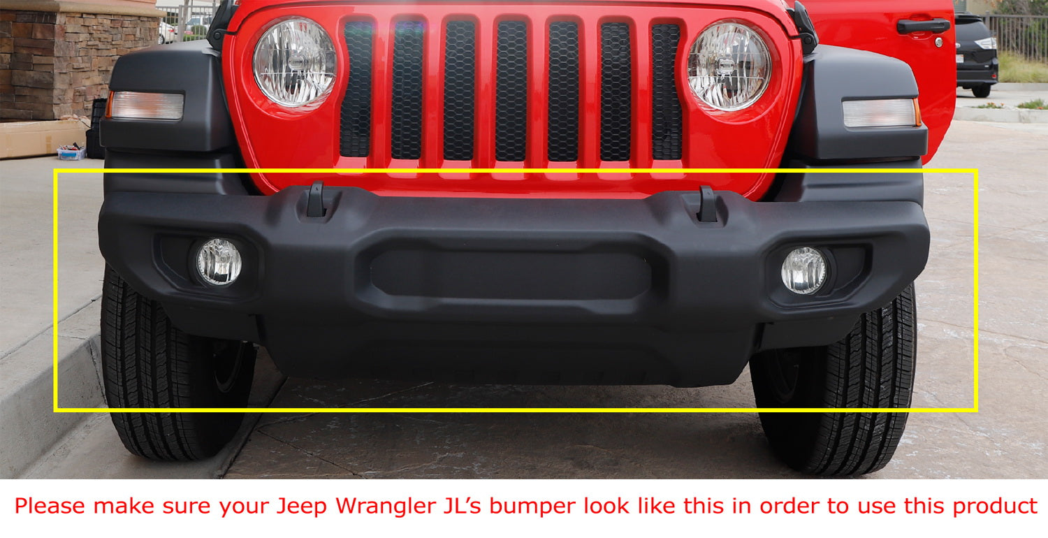 No Drill Front Bumper License Plate Bracket Relocator For 18-up Jeep W ...