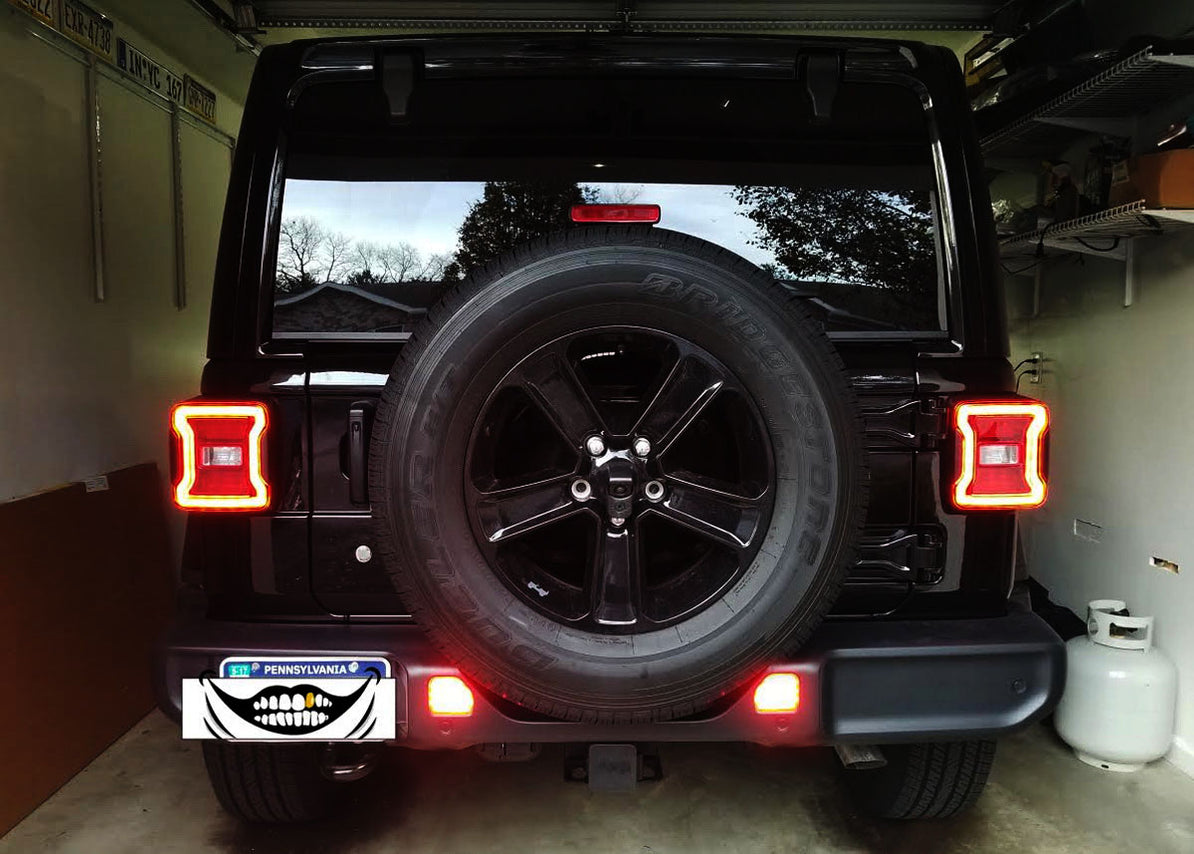 Smoked Lens Full LED Rear Bumper Reflector Light Kit For 18-up Jeep ...