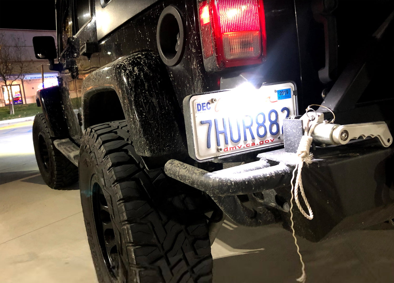 Clear Lens OE-Fit 3W Full LED License Plate Light Kit For 07-17 Jeep W ...