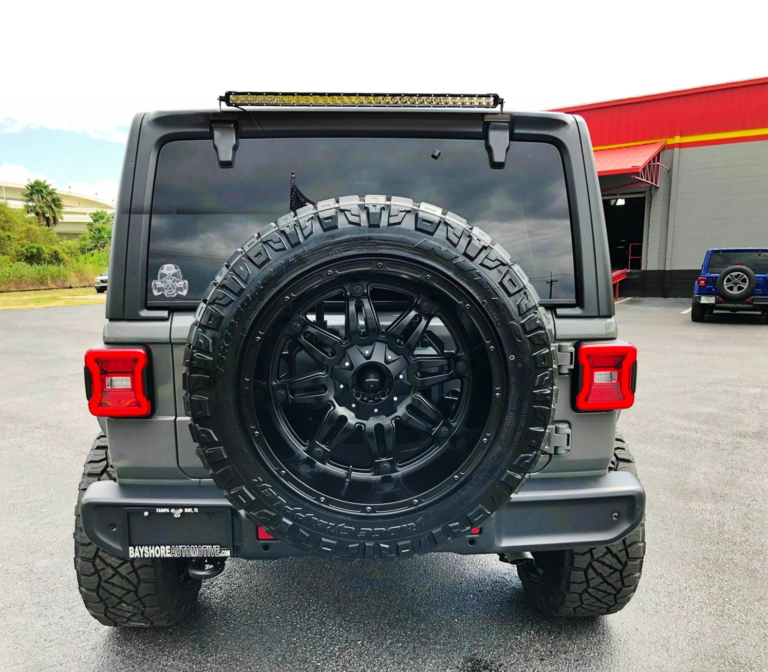 Above Rear Window Mount 30-Inch LED Light Bar Kit For 07-up Jeep Wrang ...