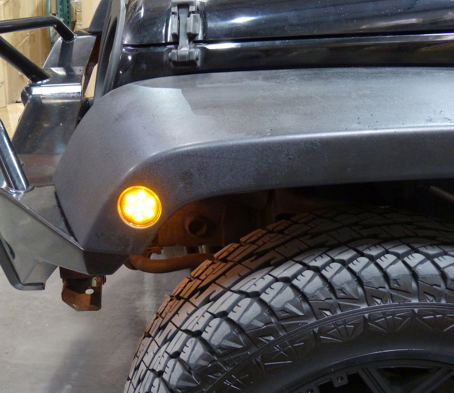 Clear Lens Amber LED Side Marker Lights/Fender Flare Lamps For Jeep Wr — iJDMTOY.com