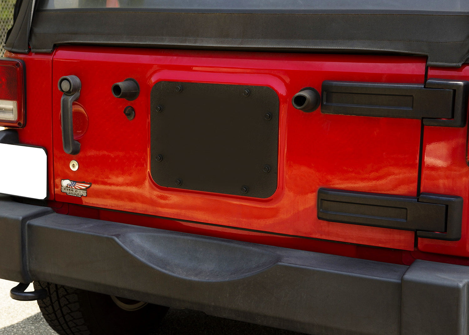 Black Blank Tailgate Spare Tire Carrier Delete Plate For 07-17 Jeep Wr ...
