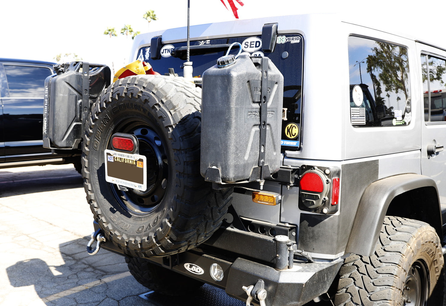 Rear Spare Tire Mount License Plate Relocator Bracket For 18-up Jeep W ...